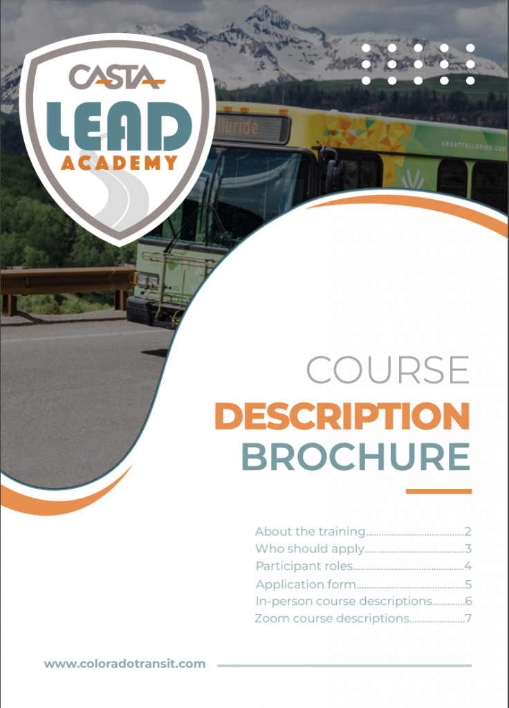 CASTA LEAD Academy - Colorado Association of Transit Agencies